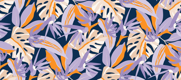 Wild Bright Tropical Wallpaper, Seamless Pattern Mural, Oversized Cust ...