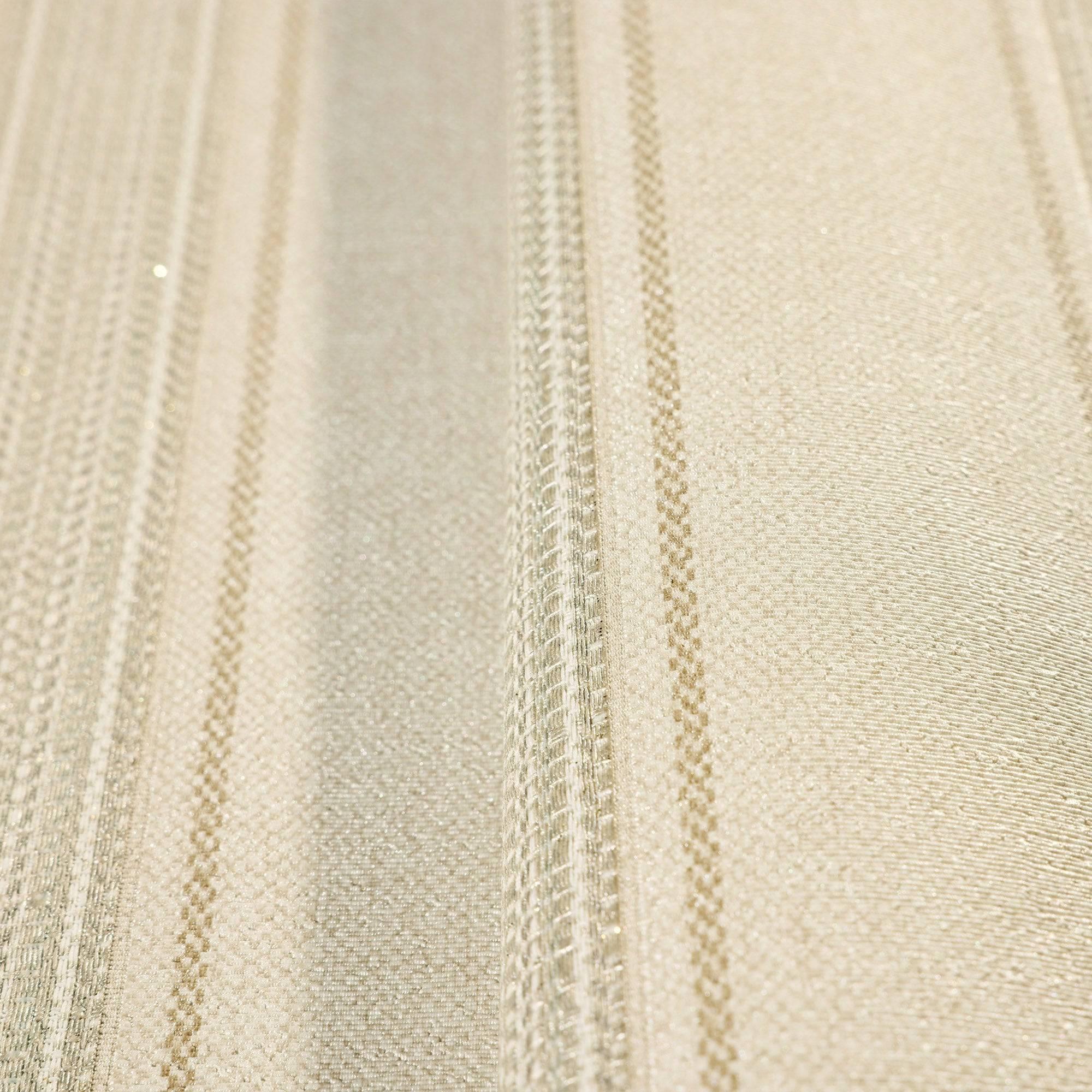 Large Striped Embossed Wallpaper, Beige Shimmering Retro, Vintage, Art ...