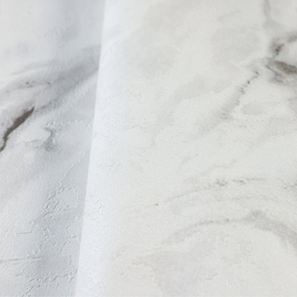 Luxury Marble Pattern Wallpaper, 3D Embossed Textured White, Gray Stone ...