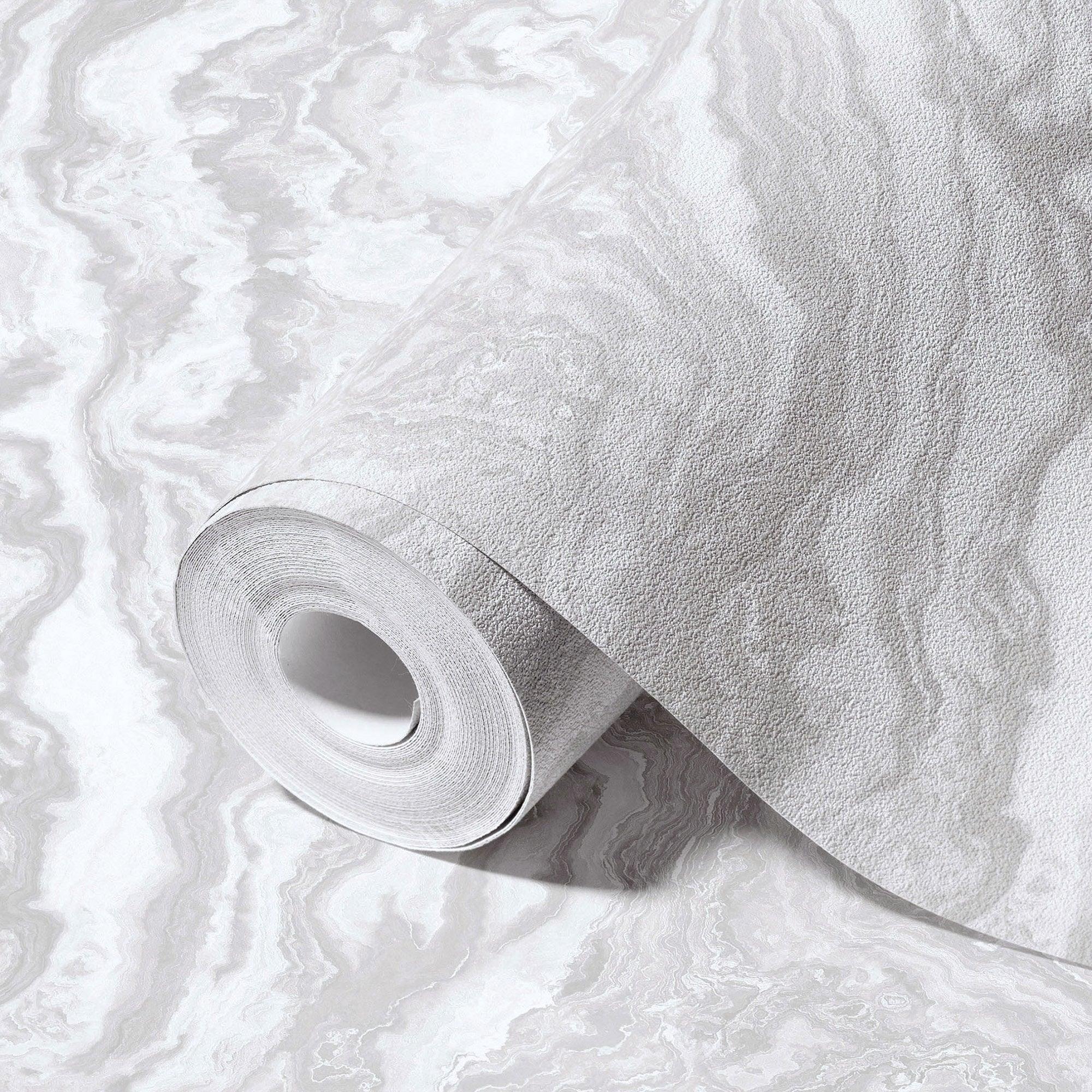 white wallpaper roll